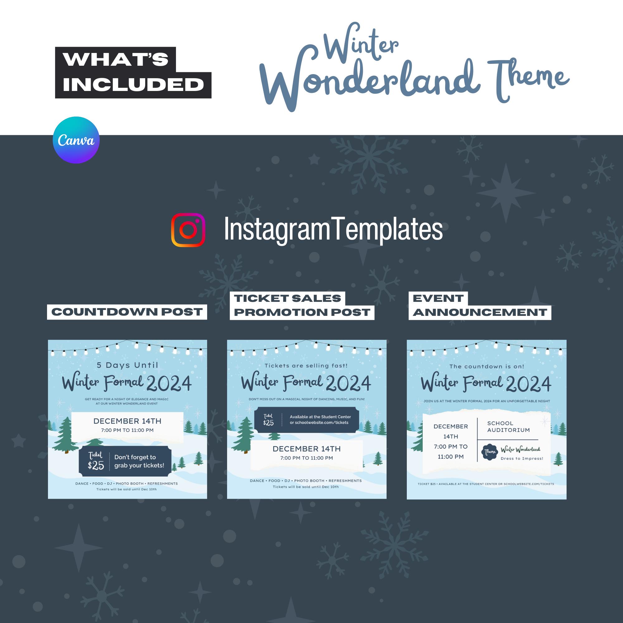 Winter Formal Event Templates Winter School Dance Poster School Dance ...