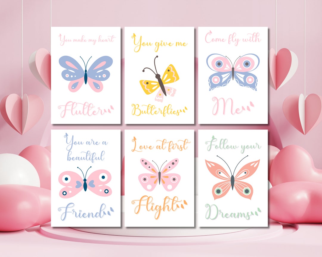 Butterfly Valentine's Day Template | Valentine's Day Card | Valentine ...