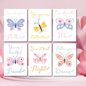 Butterfly Valentine's Day Template Valentine's Day Card Valentine Gift ...