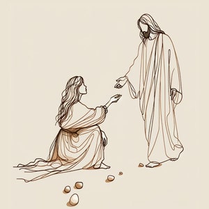 Redemption in the Sand: Woman Caught in Sin || DIGITAL DOWNLOAD, Modern ...