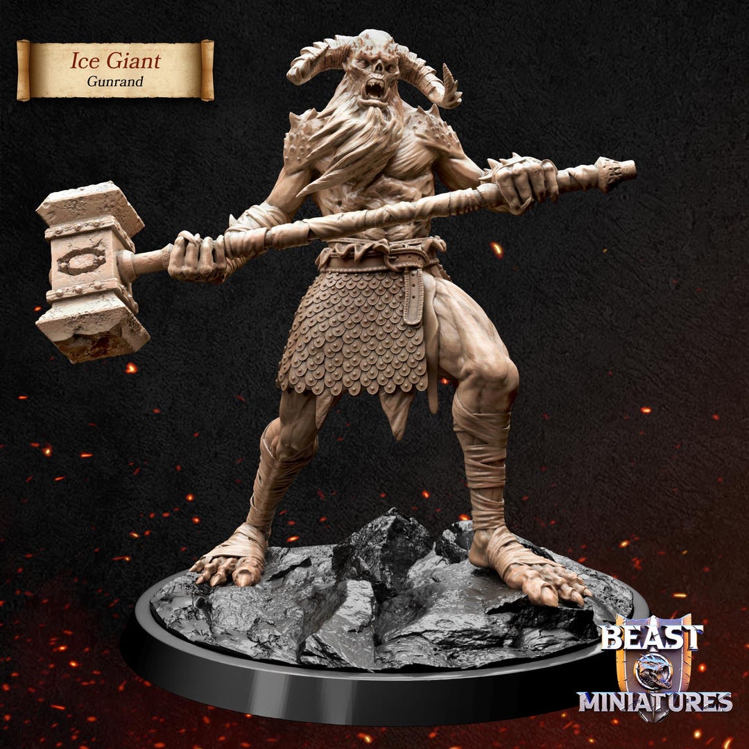 Ice Giant Gundar | Beast Miniatures | Dungeons and Dragons | Tabletop ...