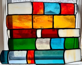 X-14 Honey Pot & Books With Honey Bee Stained Glass Hanging Window ...