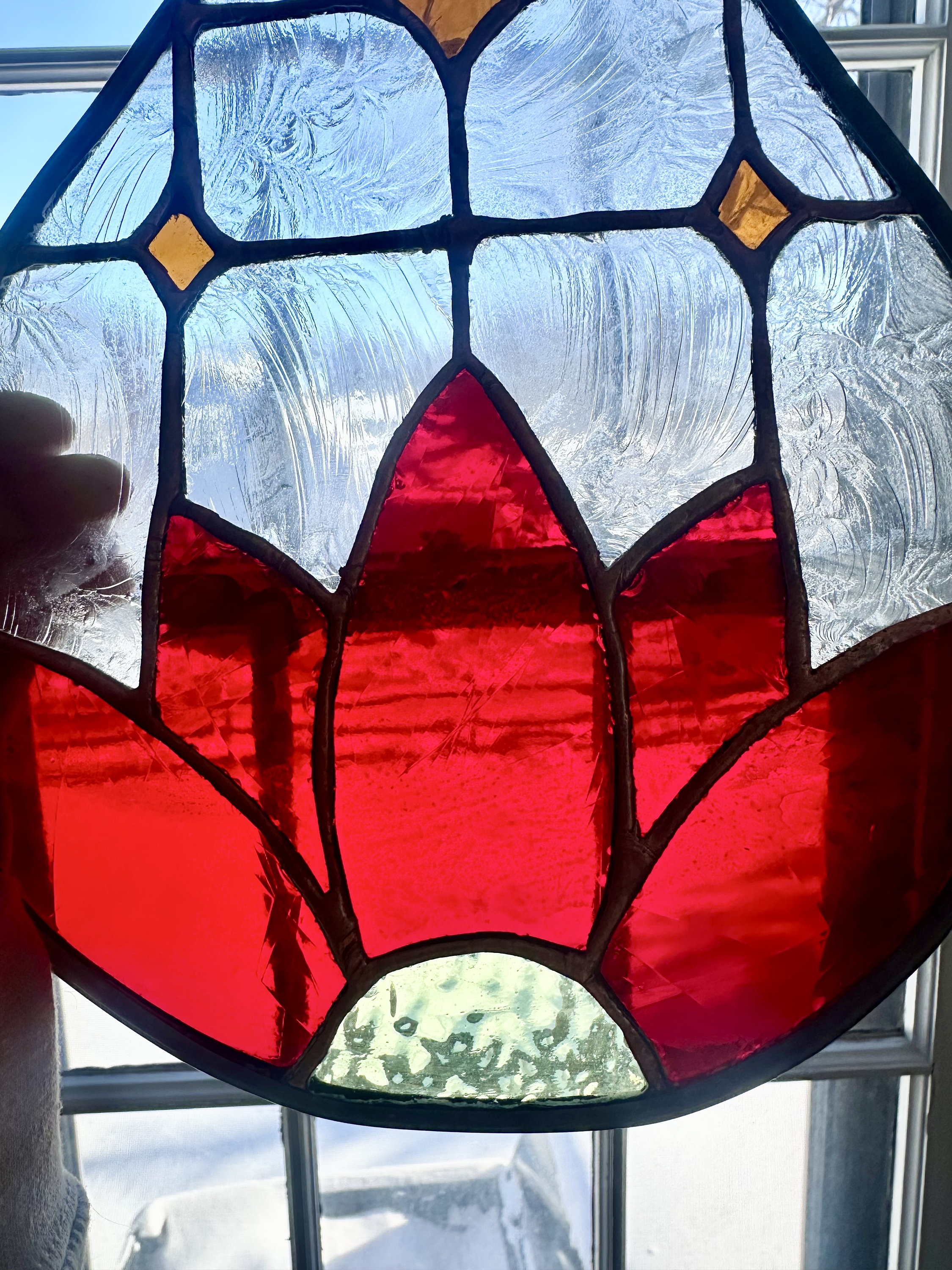 Teardrop Flower Stained Glass - Etsy