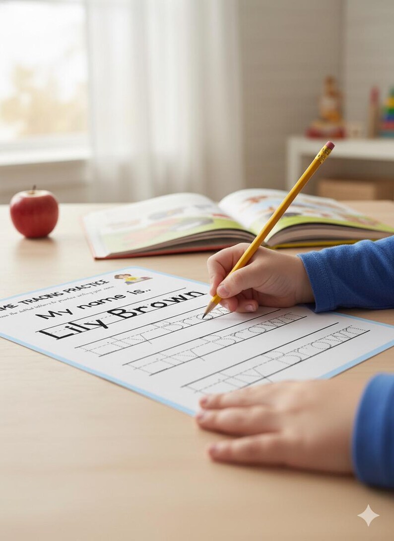 Personalized Name Tracing Worksheet: Kids Handwriting Practice (digital ...