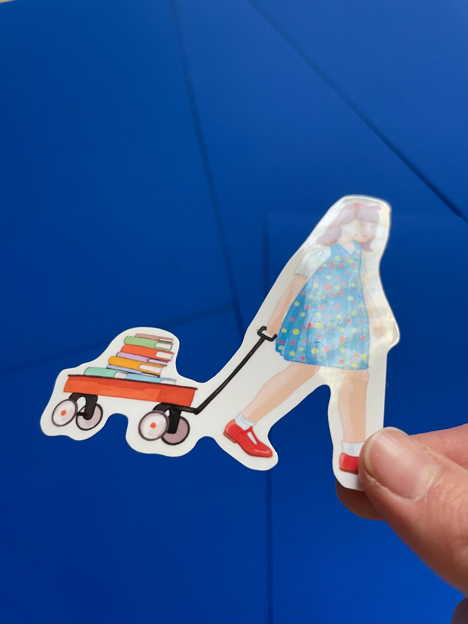 Matilda With Her Books Sticker - Etsy