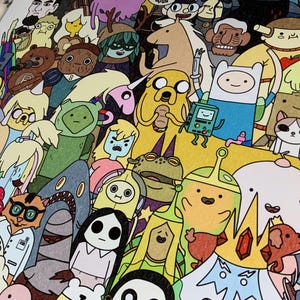 Adventure Time! Every Character Poster - Etsy