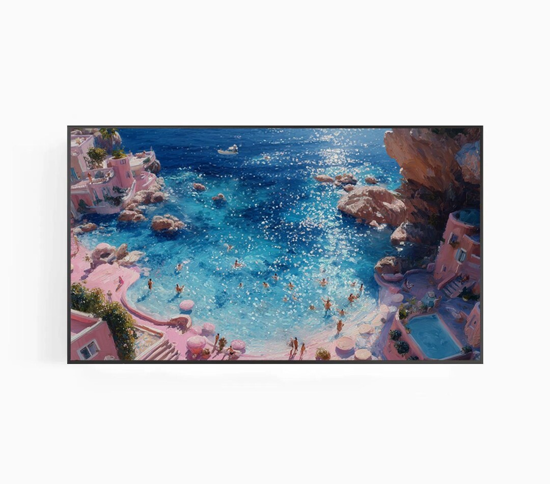 Sparkling Mediterranean Swim Art for the Frame TV | Joyful Coastal ...