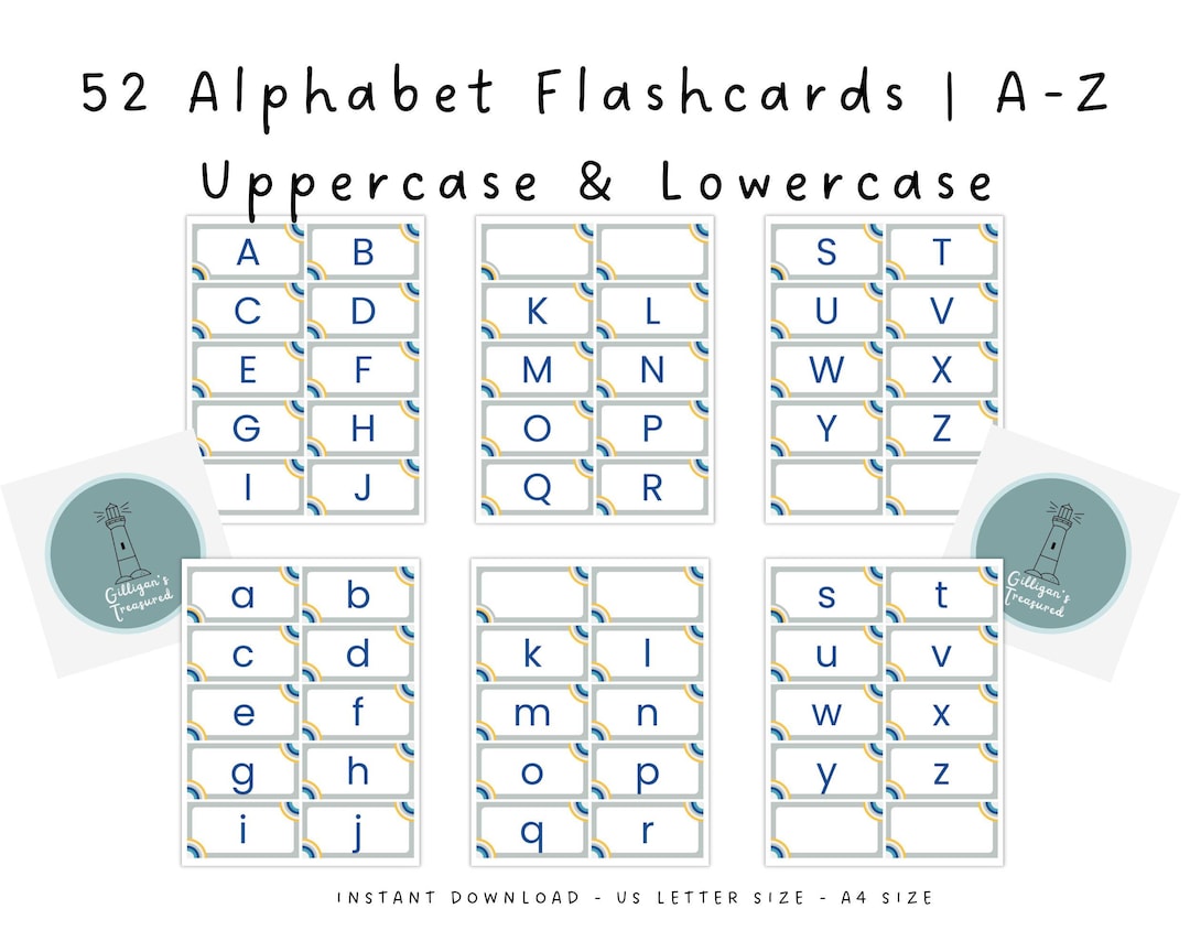 Retro Rainbow Alphabet Flashcards A-Z | Preschool ABC Letters ...