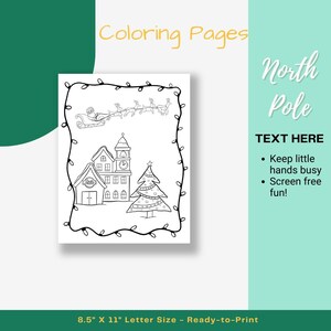 Letter to Santa Printable With Coloring Pages Christmas Activity for ...