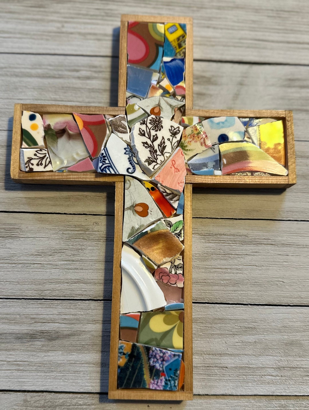 Mosaic Cross Multi Colors - Etsy
