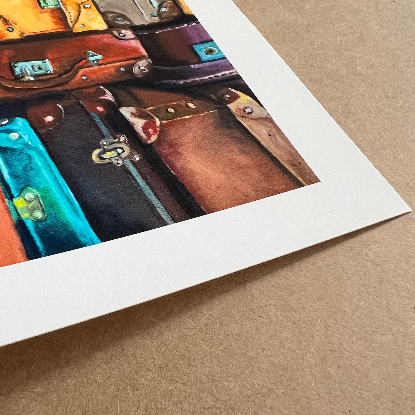 Vintage Suitcase Print, Suitcase Print, Wall Art Print. Original ...