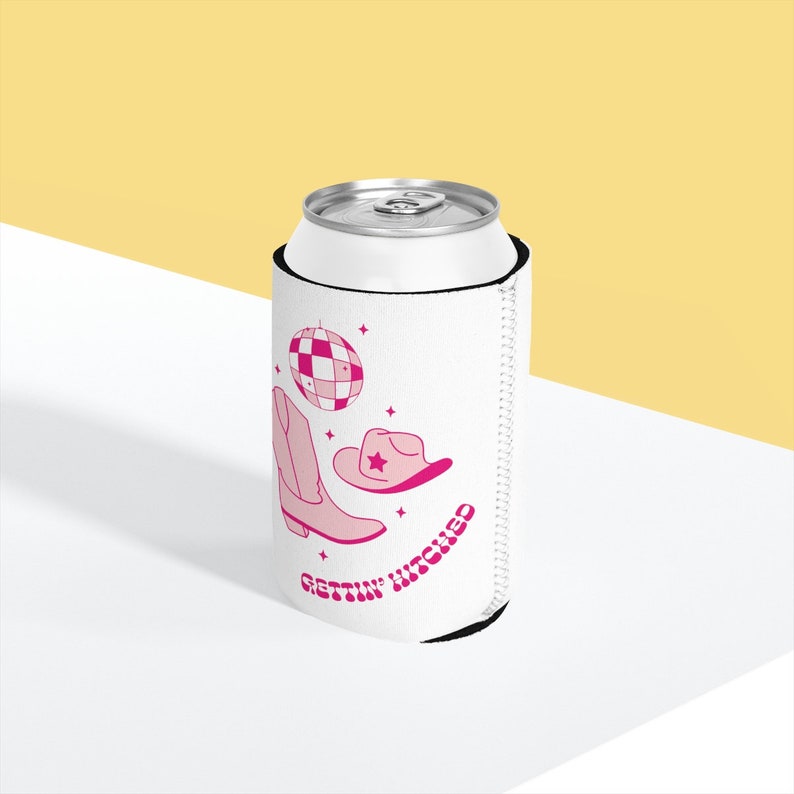 Retro Space Cowgirl Disco Can Cooler Sleeve, Bridesmaid Party Favor - Etsy
