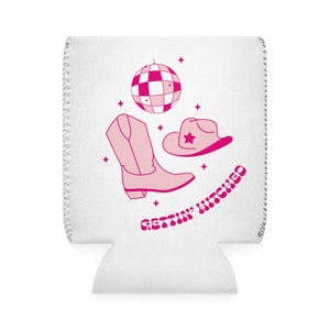 Retro Space Cowgirl Disco Can Cooler Sleeve, Bridesmaid Party Favor - Etsy