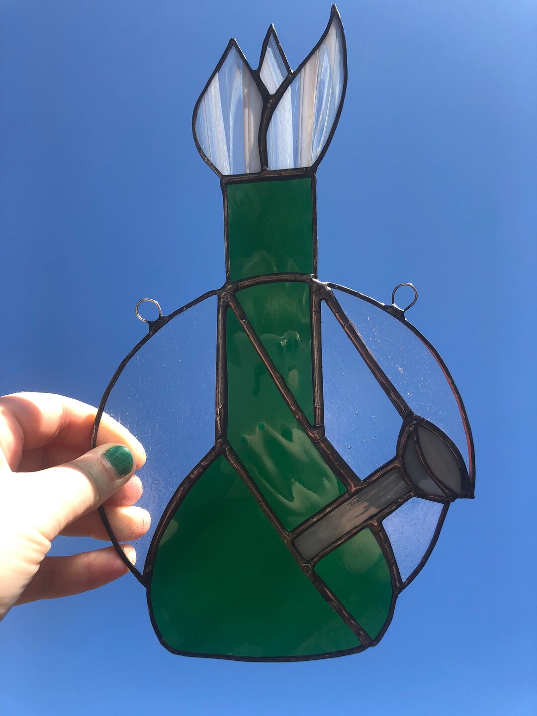 420 Stained Glass Water Pipe - Etsy