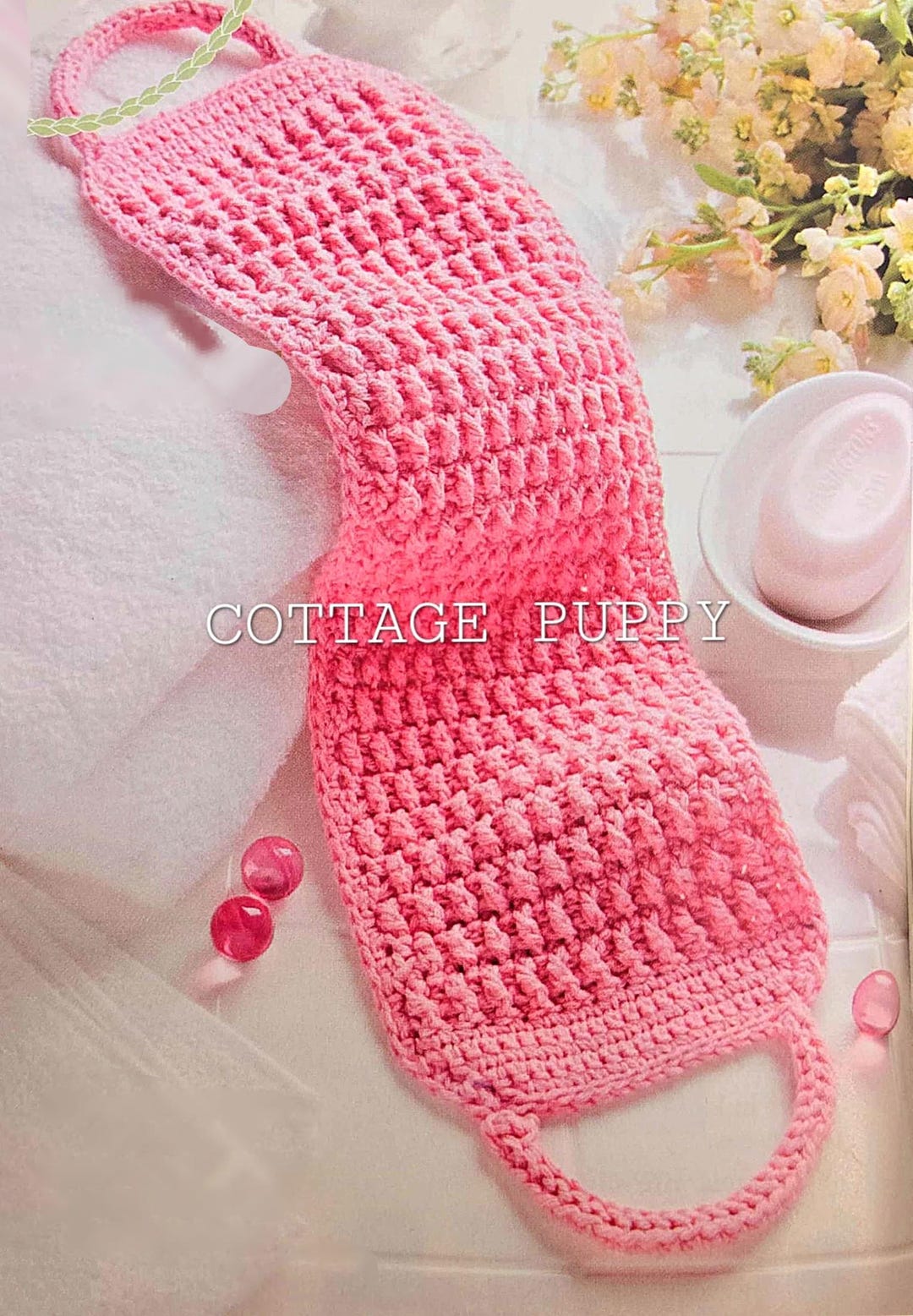 PDF CROCHET PATTERN: Shower Back Washcloth Crochet Pattern, Back Scrubber Crochet Pattern, Easy ...