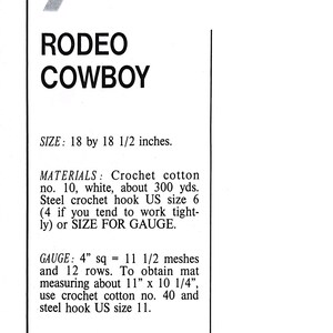 PDF CROCHET PATTERN: 1990 Rodeo Cowboy Pillow Crochet Pattern, Vintage ...
