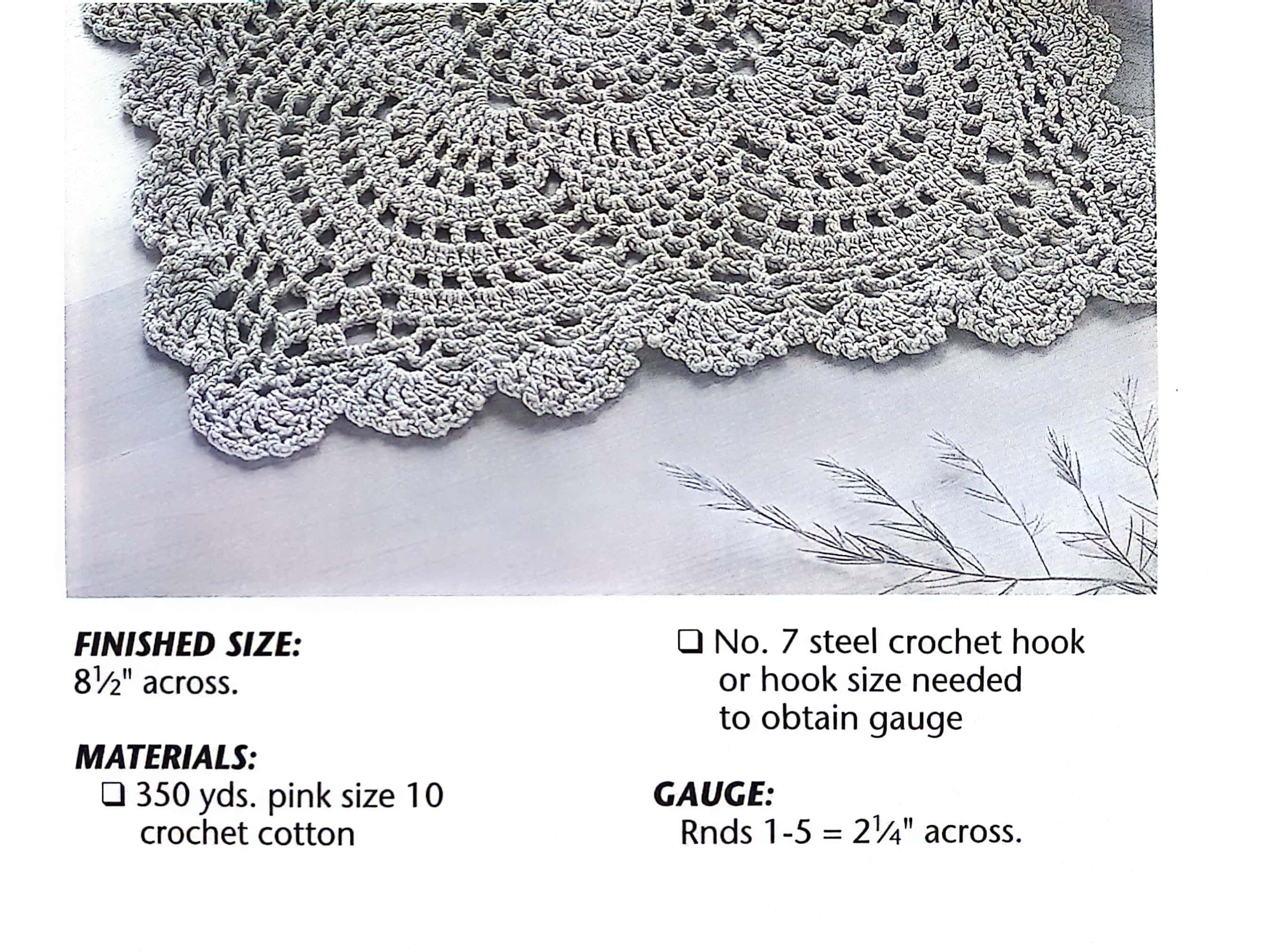 PDF CROCHET PATTERN: Vintage Square Doily Crochet Pattern, Vintage ...