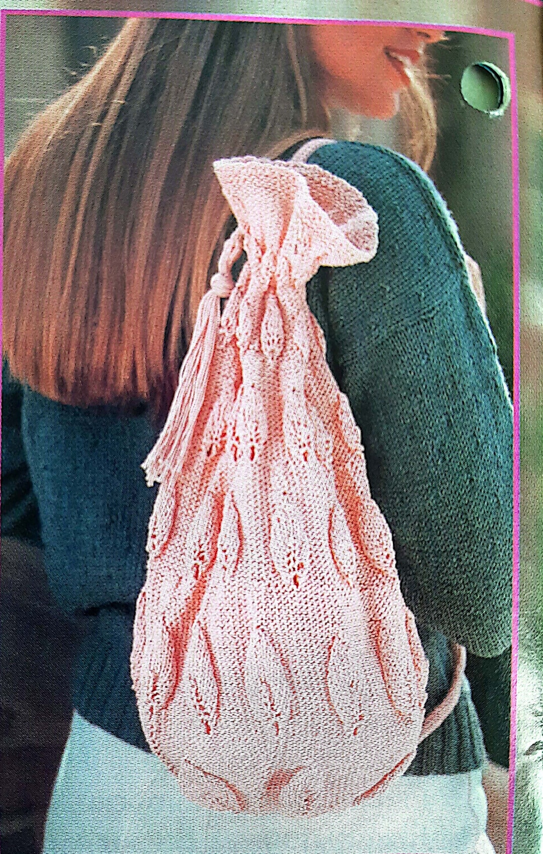 PDF KNIT PATTERN: 1997 Tote Bag Knit Pattern, Vintage Knit Pattern ...