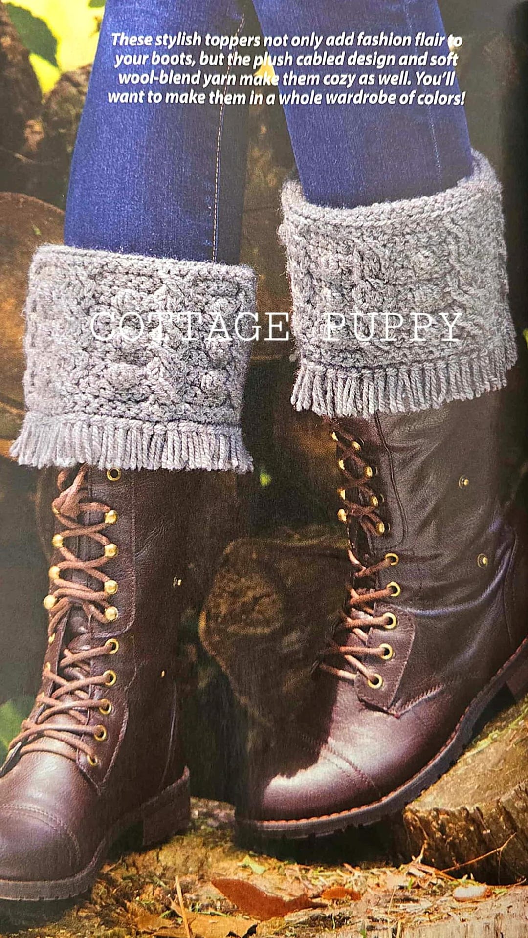 PDF CROCHET PATTERN: Boot Topper Crochet Pattern, Ankle Warmer Crochet ...