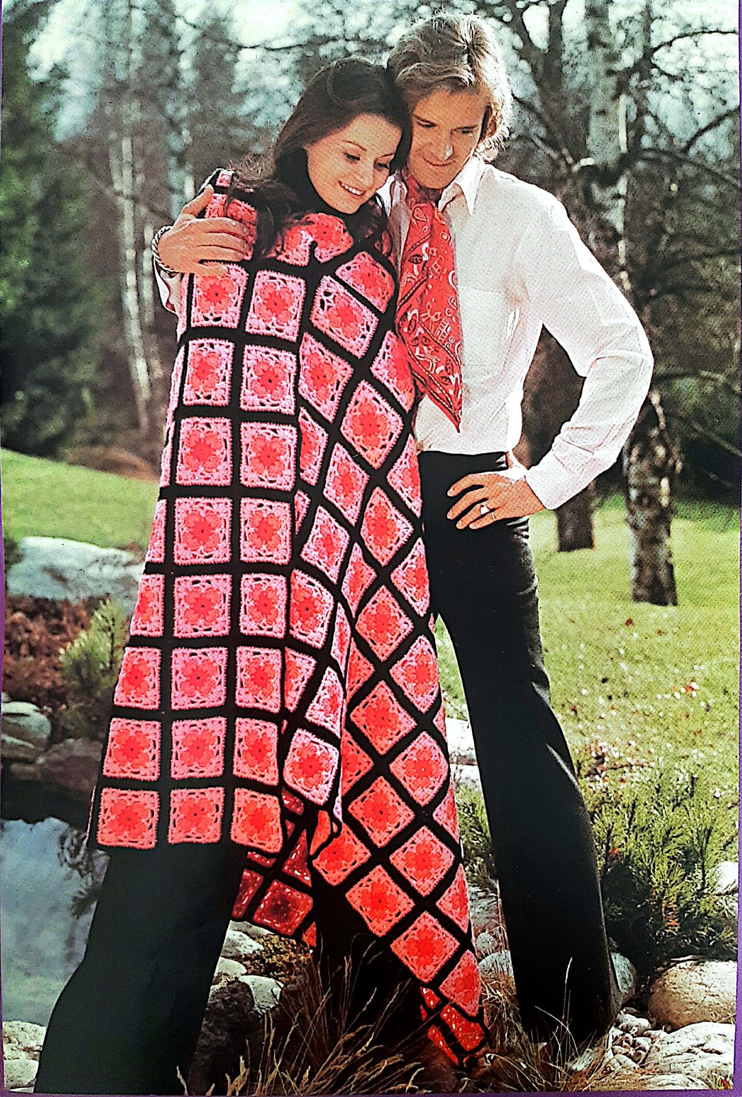 PDF CROCHET PATTERN: 1970s Granny Afghan Crochet Pattern, Vintage ...