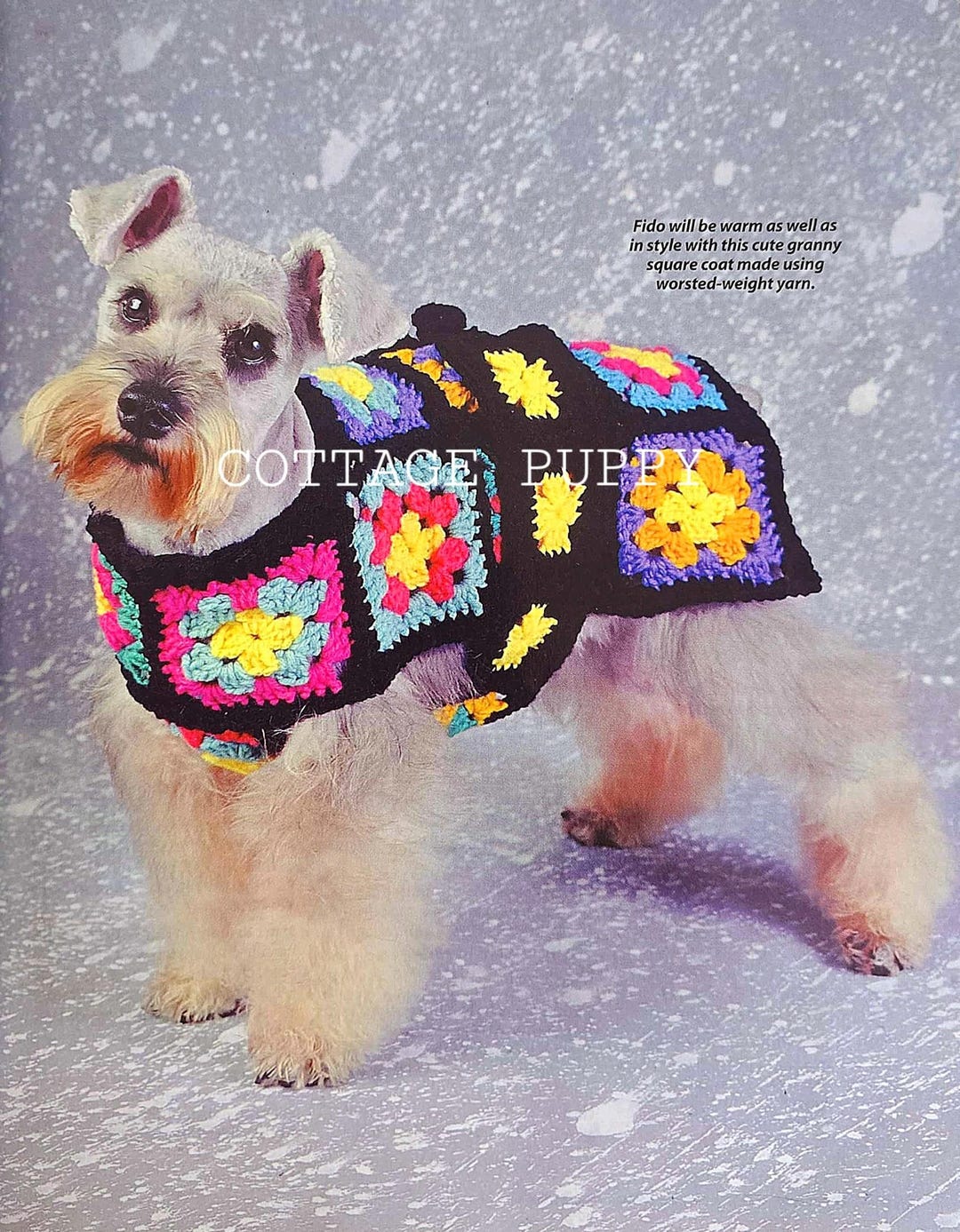 PDF CROCHET PATTERN: Dog Granny Square Jacket Crochet Pattern, Dog ...