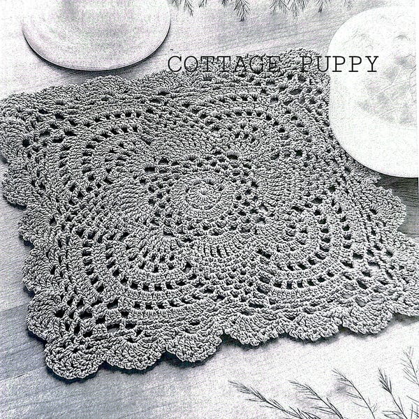 Square Crochet Doily - Etsy