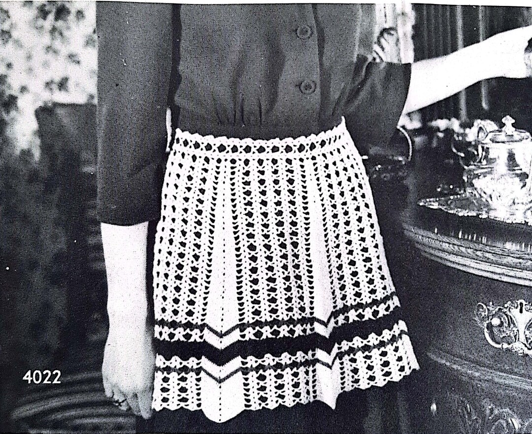 PDF CROCHET PATTERN: 1946 Apron Crochet Pattern, Vintage Crochet ...