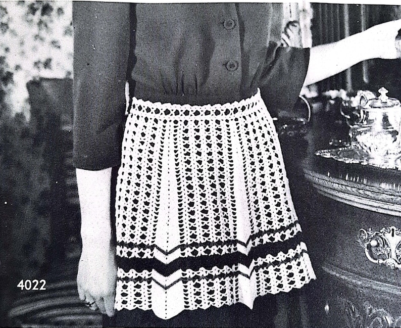 PDF CROCHET PATTERN: 1946 Apron Crochet Pattern, Vintage Crochet ...