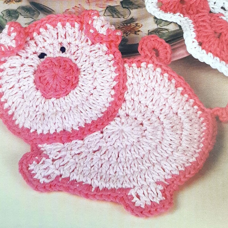Crochet Pig Coasters - Etsy