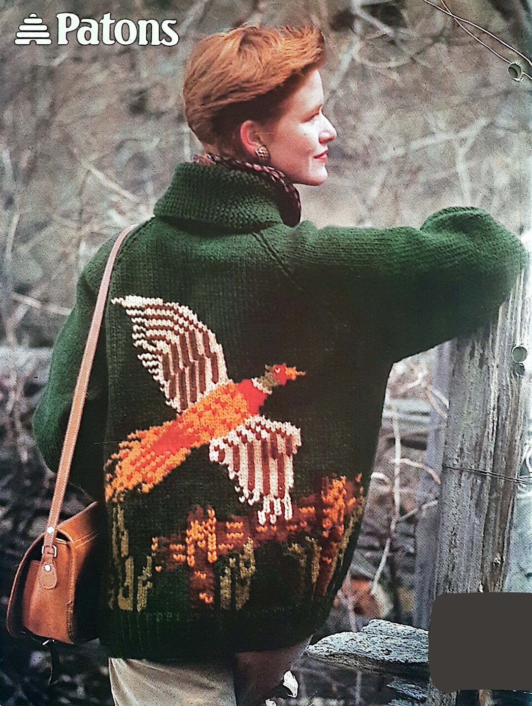 PDF KNIT PATTERN: 1990 Pheasant Bird Jacket Knitting Pattern, Vintage ...