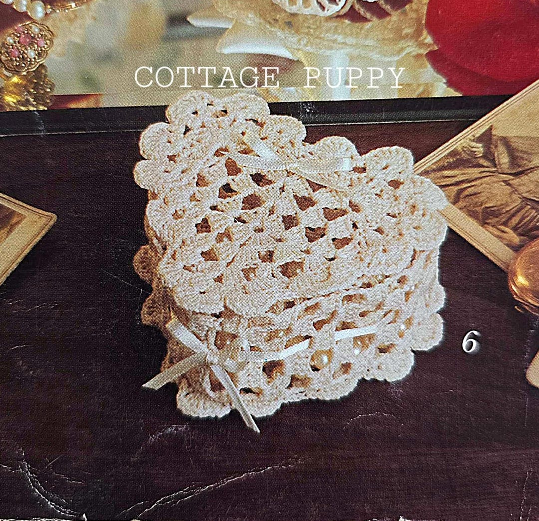 PDF CROCHET PATTERN: 1990 Granny Heart Box Crochet Pattern, Vintage ...