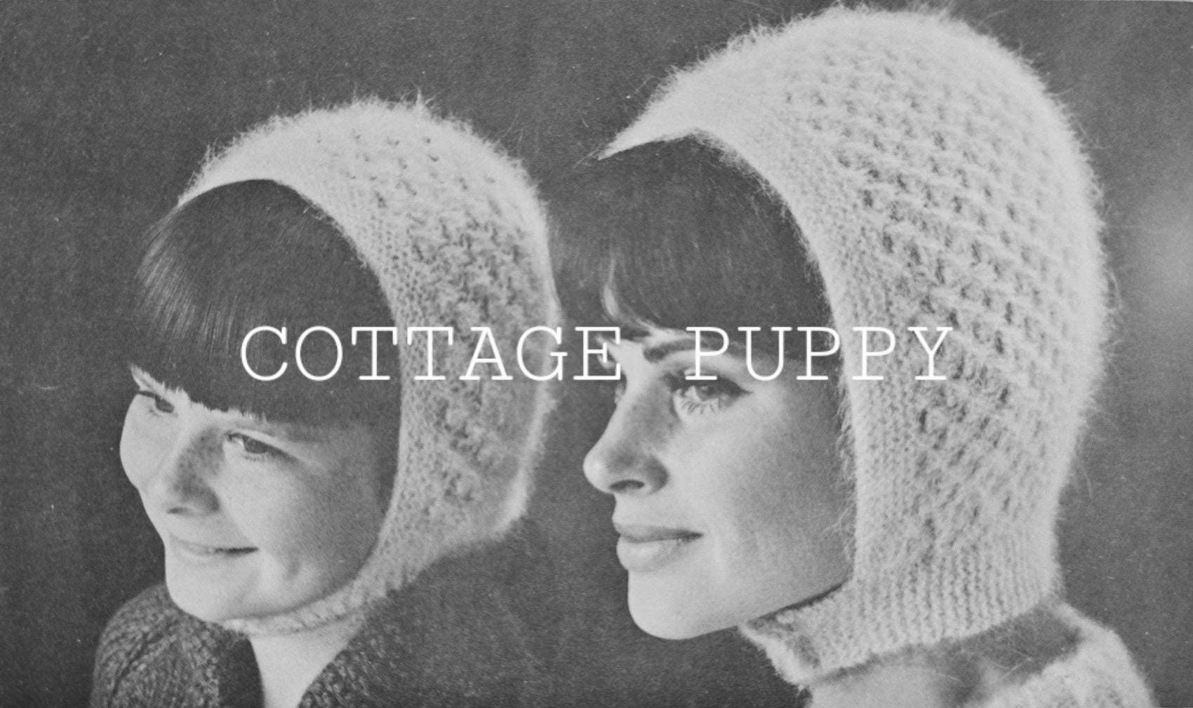 PDF KNIT PATTERN: Vintage Women's Bonnet Knit Pattern, Vintage Knit ...