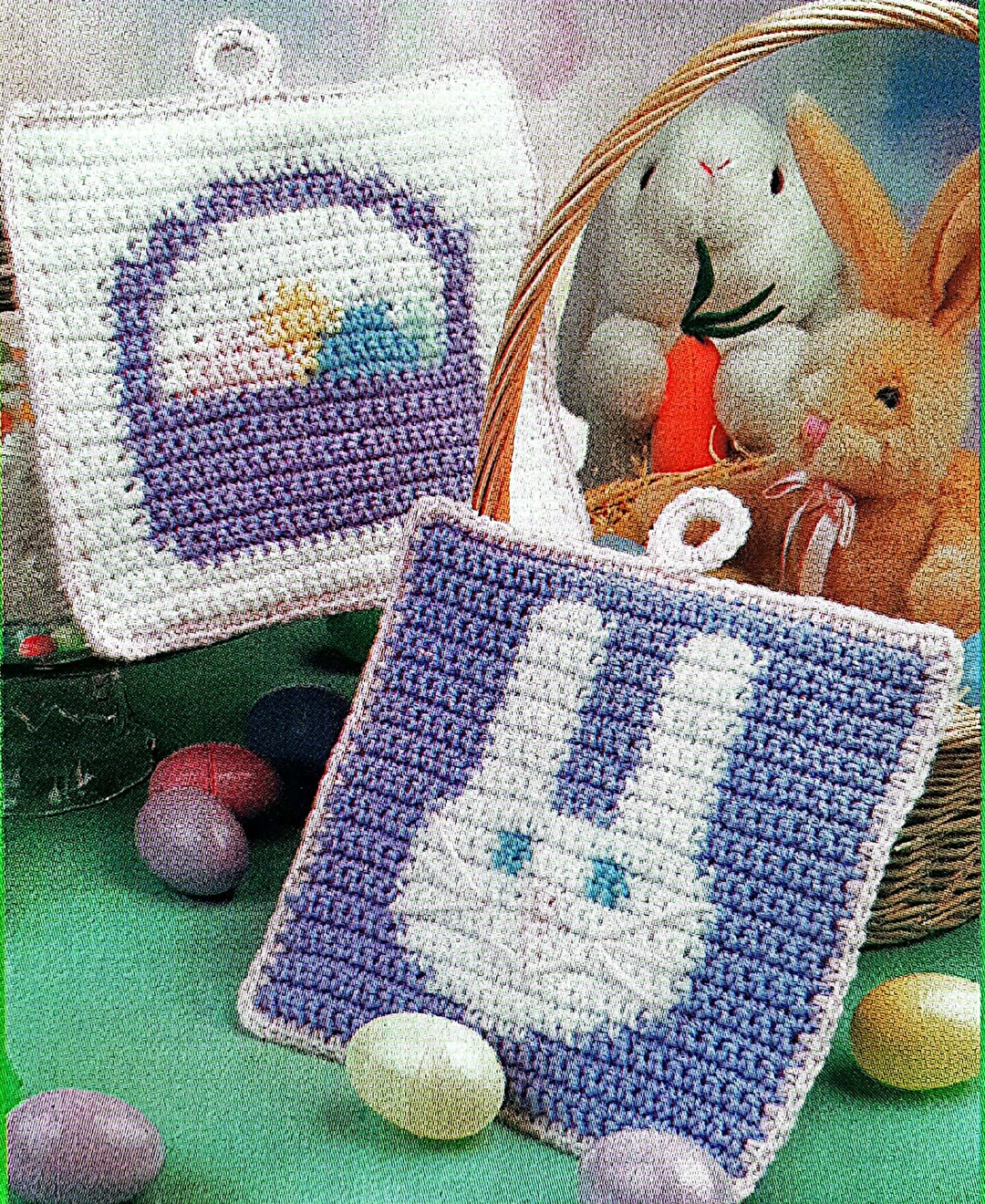PDF CROCHET PATTERN: 1998 Easter Potholders Crochet Pattern, Crochet ...