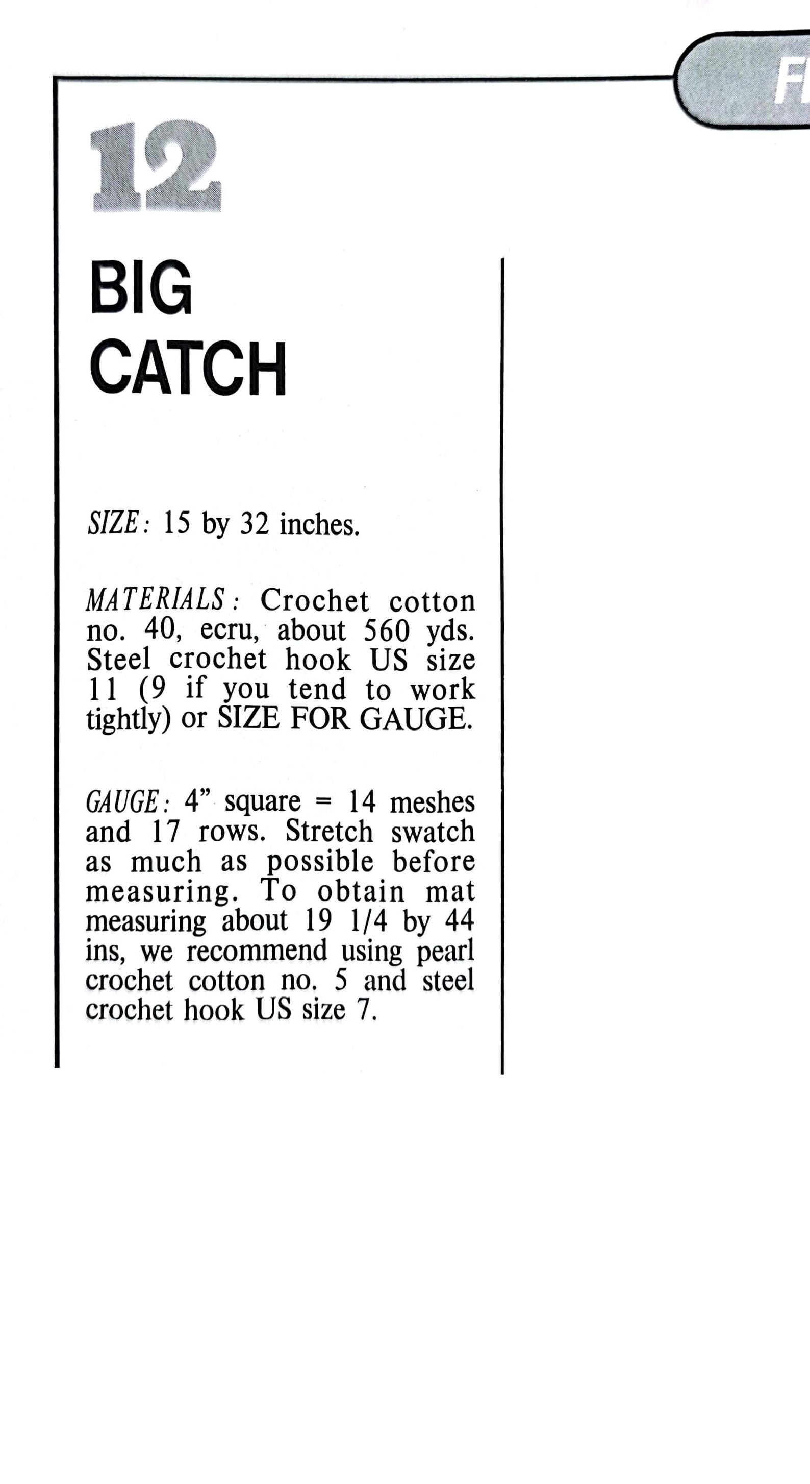 PDF CROCHET PATTERN: 1990 Fish Filet Table Runner Crochet Pattern ...