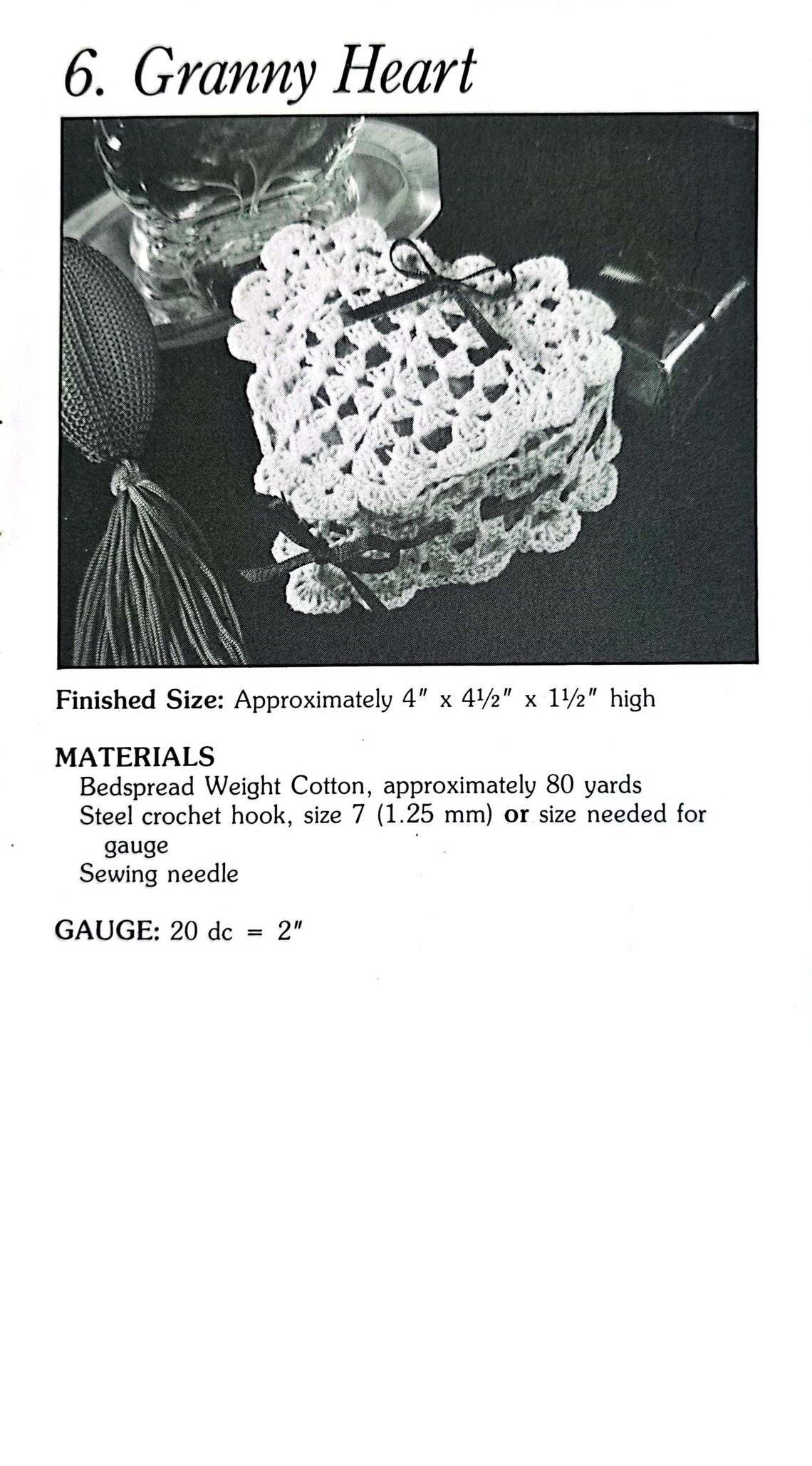 PDF CROCHET PATTERN: 1990 Granny Heart Box Crochet Pattern, Vintage ...