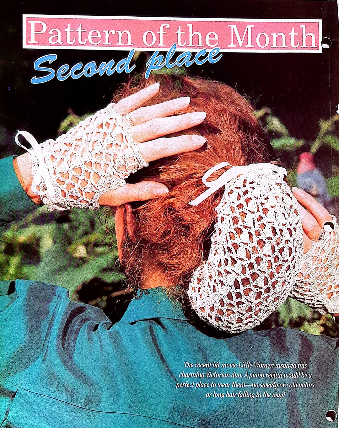 PDF CROCHET PATTERN: 1995 Victorian Snood & Mitts Crochet Pattern ...