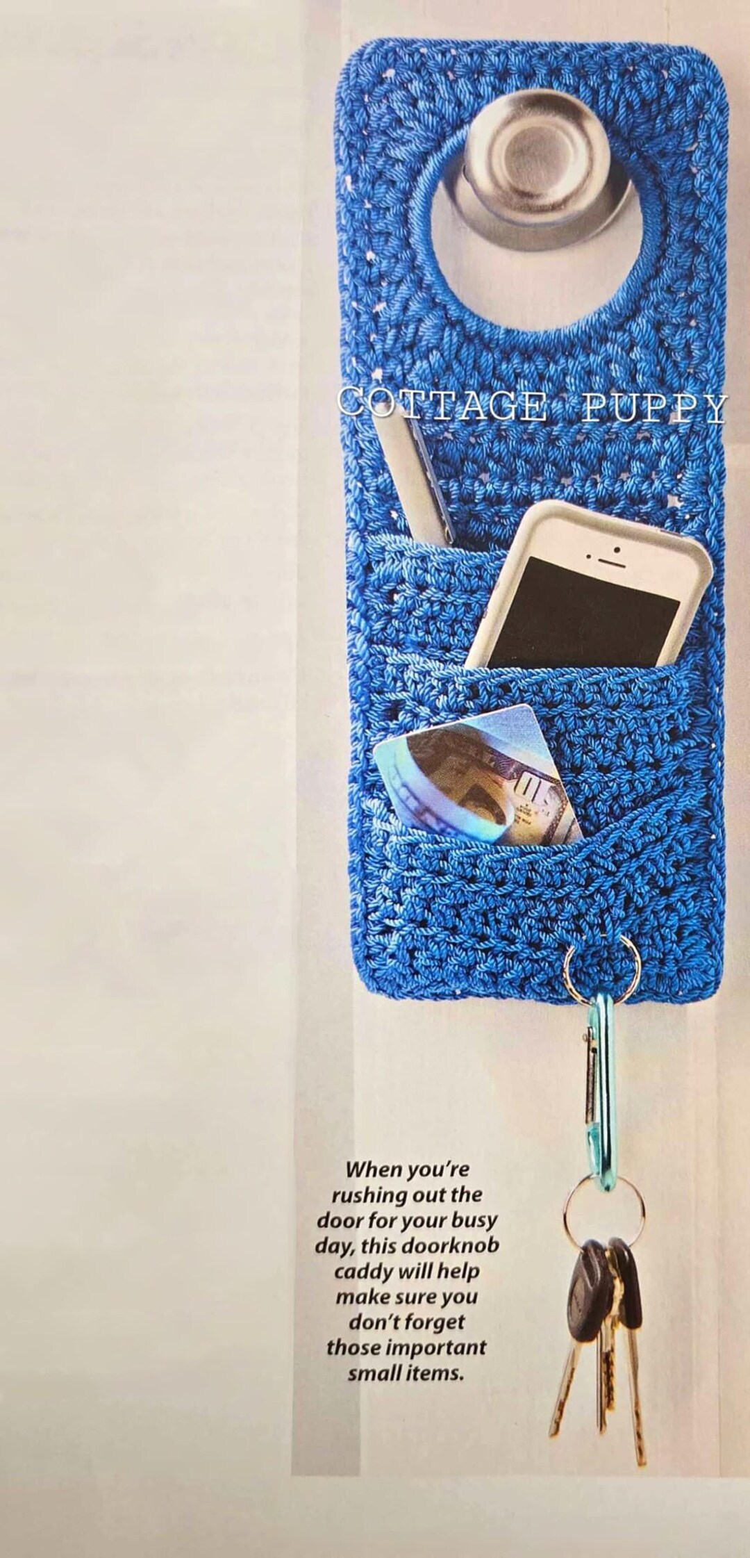 PDF CROCHET PATTERN: Doorknob Organizer Crochet Pattern, Door Hanging ...