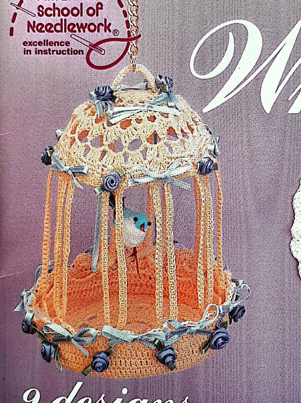 PDF CROCHET PATTERN: 1991 Bird Cage Decor Crochet Pattern, Vintage ...