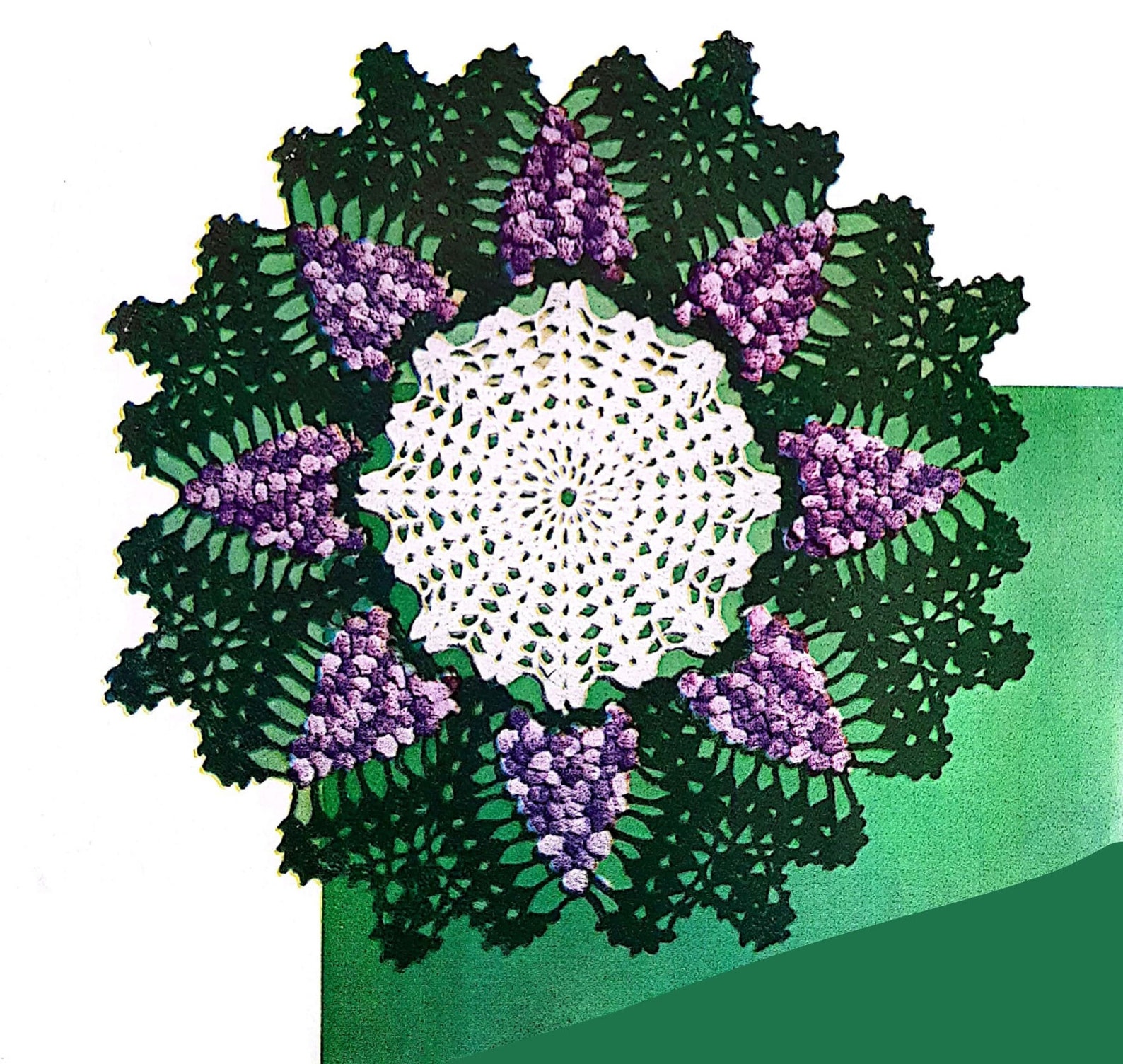 PDF CROCHET PATTERN: 1954 Grape Doily Crochet Pattern, Vintage Crochet ...