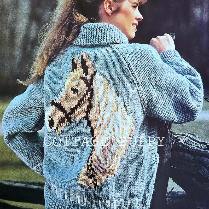Horses Knit Sweater Women - Etsy
