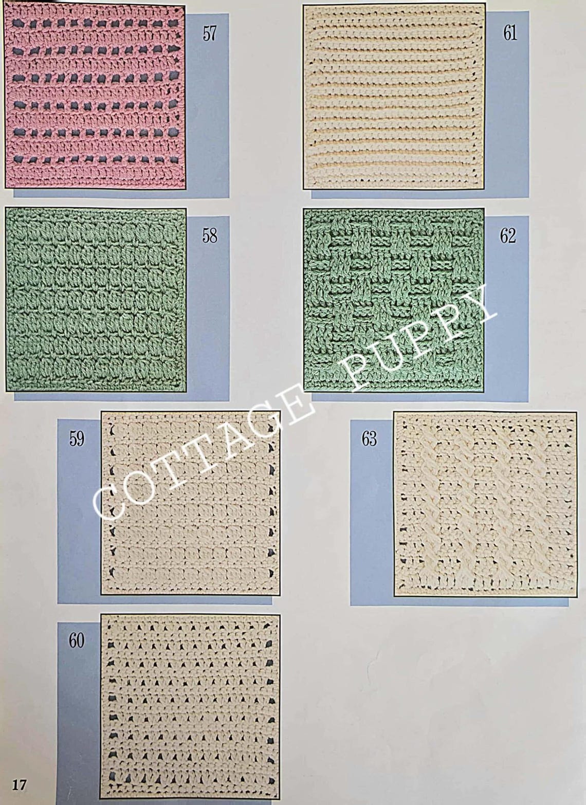 PDF CROCHET PATTERN: 1987 63 Squares and Blanket Crochet Pattern ...