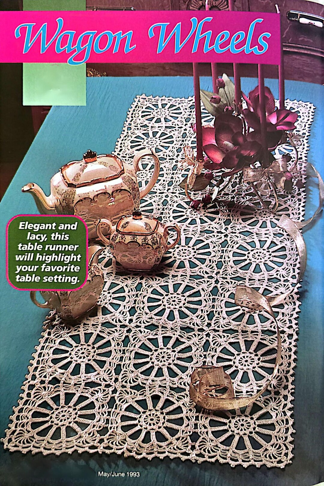 PDF CROCHET PATTERN: 1993 Wagon Wheel Table Runner Crochet Pattern ...