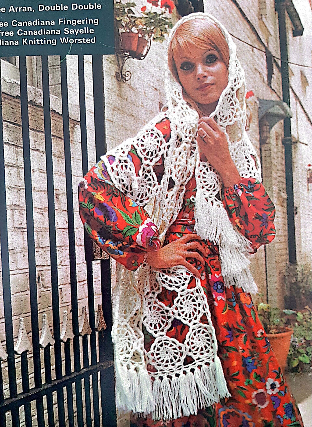 PDF CROCHET PATTERN: Vintage Crocheted Stole Pattern, Vintage Crochet ...