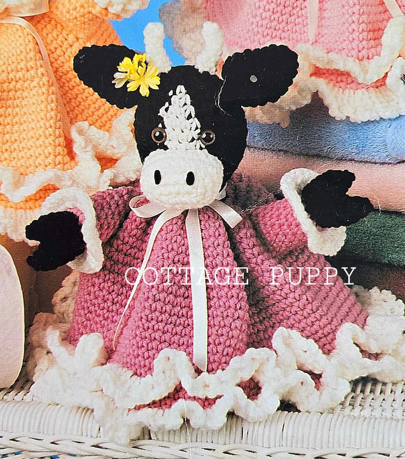 PDF CROCHET PATTERN: Vintage Cow Toilet Paper Roll Cover Crochet ...