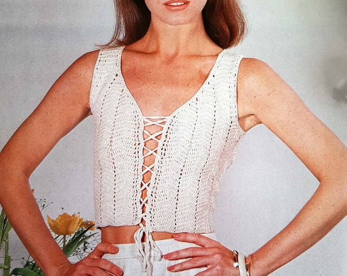 Vintage Crochet Top Pattern Crochet Victorian Shirt Pattern Crochet ...