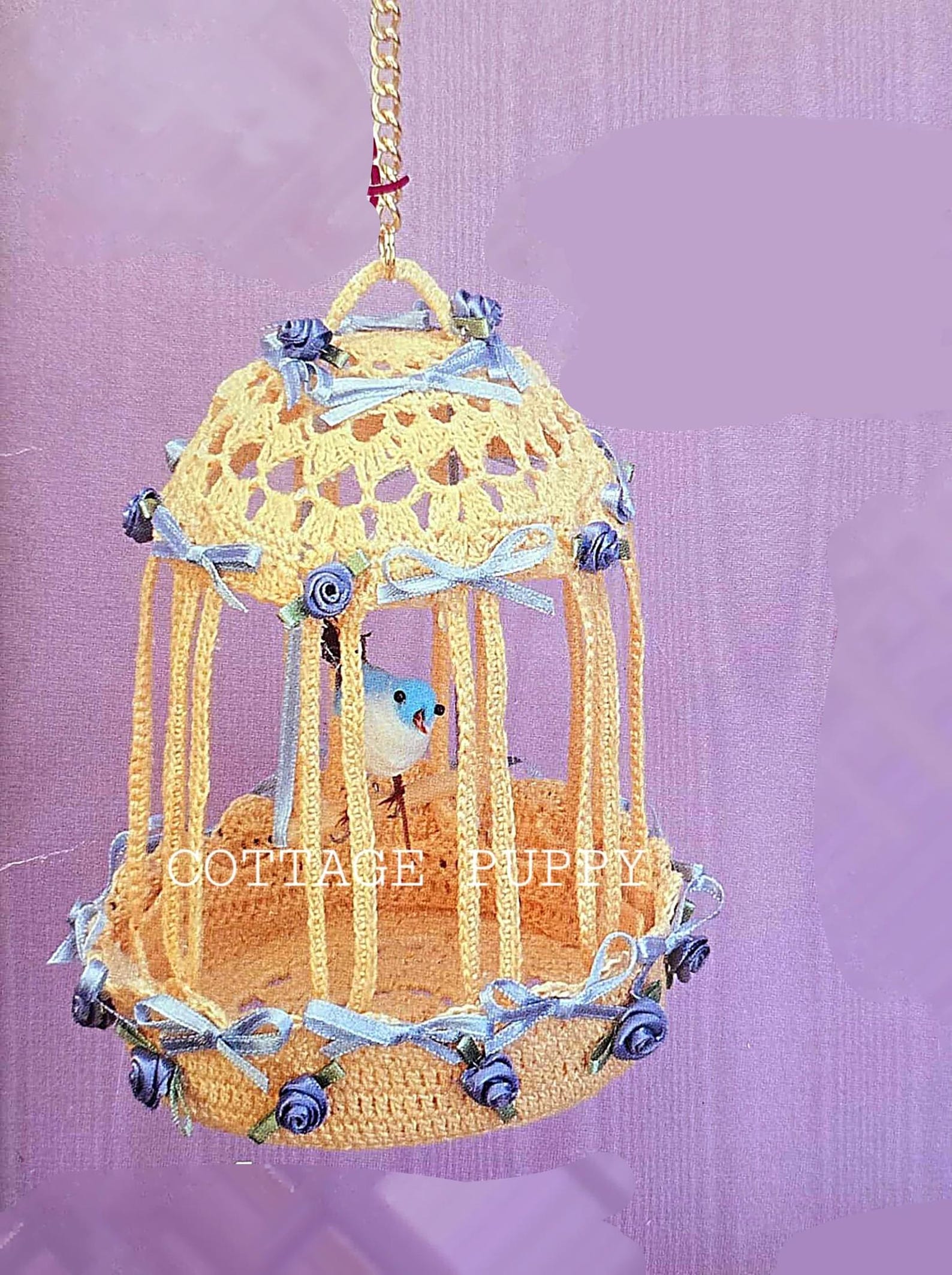 PDF CROCHET PATTERN: 1991 Bird Cage Decor Crochet Pattern, Vintage ...