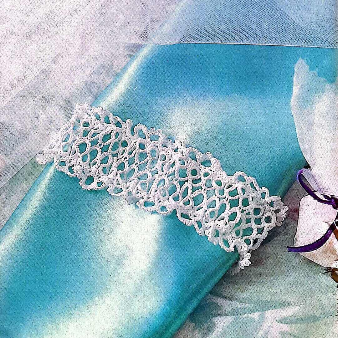 PDF CROCHET PATTERN: 1995 Rippling Lace Garter Crochet Pattern, Vintage ...