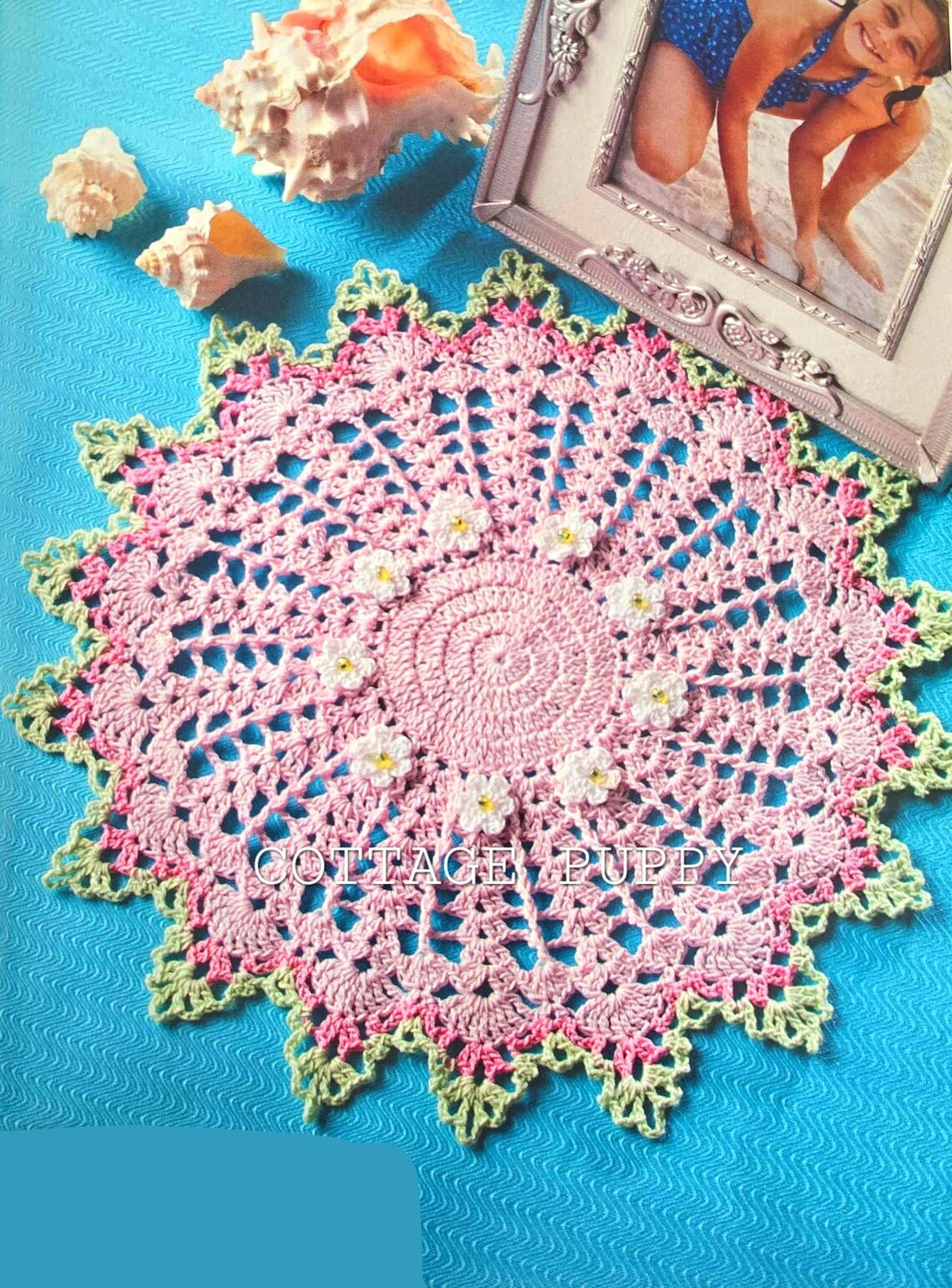PDF CROCHET PATTERN: Sand Castles Doily Crochet Pattern, Vintage ...