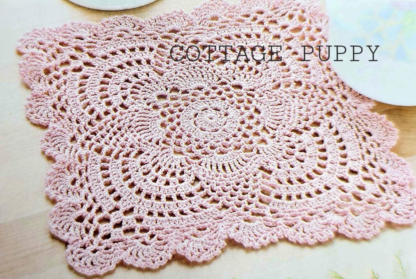 PDF CROCHET PATTERN: Vintage Square Doily Crochet Pattern, Vintage ...