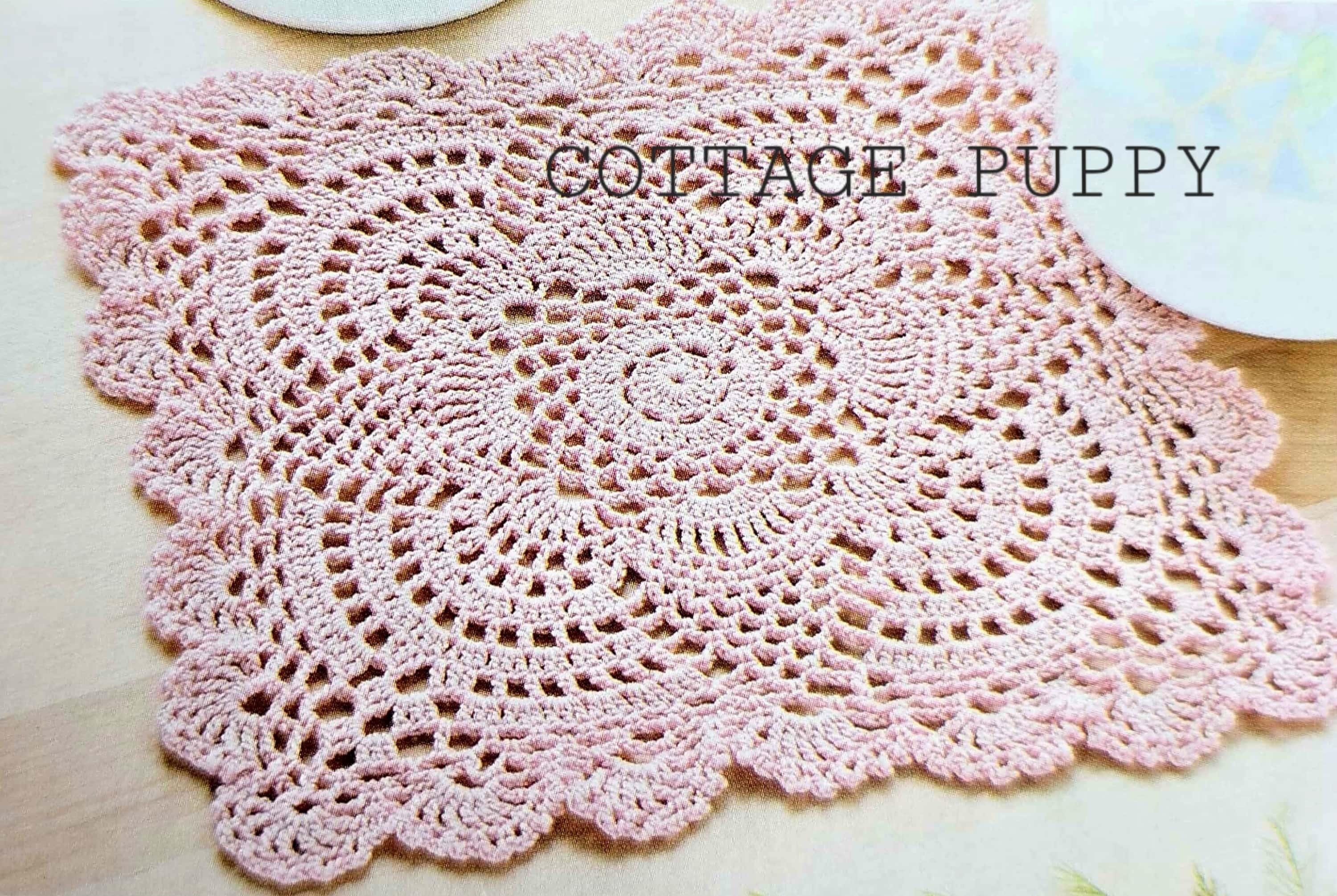 PDF CROCHET PATTERN: Vintage Square Doily Crochet Pattern, Vintage ...